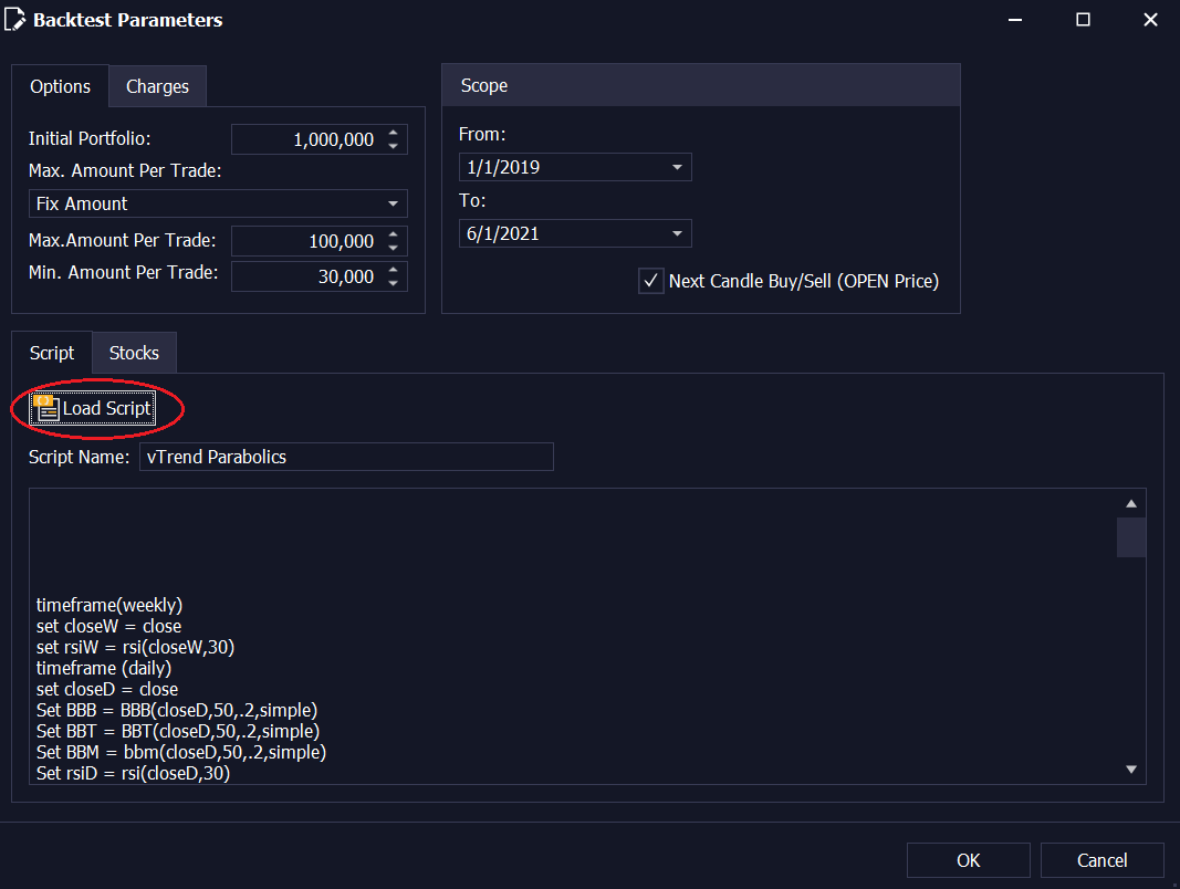 Using the Back Tester - Vanguard AI
